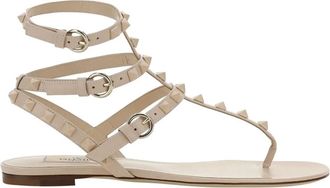 Valentino Garavani Sandalen - Valentino Garavani Rockstud Flip-Flop Sandals - Gr. 35 (EU) - in Gold - für Damen