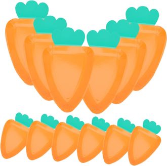 Minkissy 12St Karotten-Pappteller Teller aus Papier Tischdekorationen einmalbesteck wegwerfgeschirr Kuchenform Teller f&uuml;r den Haushalt Partyzubeh&ouml;r Esstisch Pl