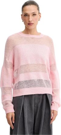 Patrizia Pepe Femme, Pulls, Rose, Taille: 42 FR Pull en maille &agrave; d&eacute;tails transparents