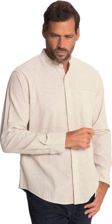 JP1880 Herren große Größen Übergrößen Menswear L-8XL JP1880 Hemd, Langarm, Leinenmix, Stehkragen, Modern Fit, bis 8 XL cremeweiß XXL 790394206-XXL