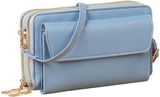 Generic Sac &agrave; bandouli&egrave;re pour femme, &eacute;dition tendance, polyvalent, grande capacit&eacute;, double fermeture &eacute;clair, bleu, Taille unique