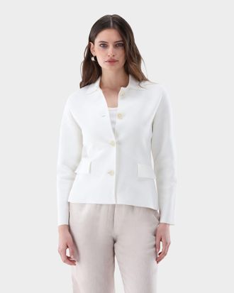 van Laack Blazer gestrickt aus Air Cotton