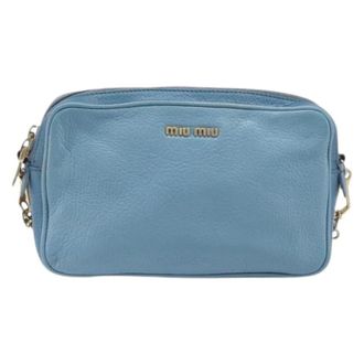 Miu Miu Pre-owned Leder Schultertasche - - Pre-owned - Damen - Blau - ONE SIZE