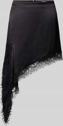 Topshop Mini-Rock mit asymmetrischem Spitzenbesatz