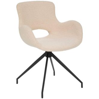 Atmosphera Sessel Kale Holz und Metall - Elfenbein