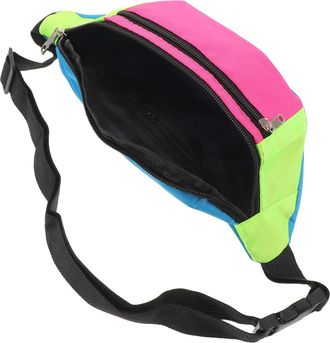 IFUNDOM Vintage Neon Bauchtasche Verstellbar aus Robustem Kratzfestem Material Kleine 90 St&uuml;ck Crossbody Tasche mit Mehreren F&auml;chern f&uuml;r Reisen Joggen und Fes
