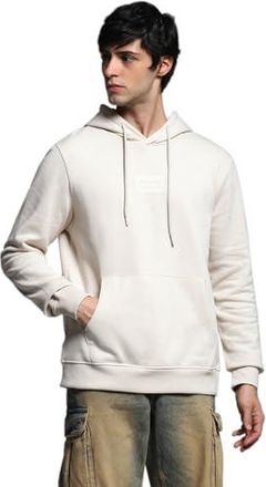 Jack & Jones Jjhakkai Sweat Hood Sweatshirt à Capuche, Rayon de Lune/Impression : Balayage, L Homme