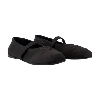 Marni Womens Synthetic Mary Jane Flat Black