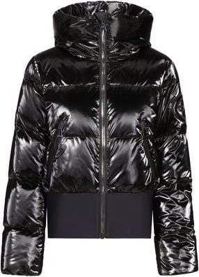 Goldbergh gesteppte Kapuzenjacke in Schwarz