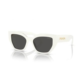 Prada Schmetterlingsstil Sonnenbrille aus wei&szlig;em Acetat - - Accessories - Damen - Wei&szlig; - 53 MM