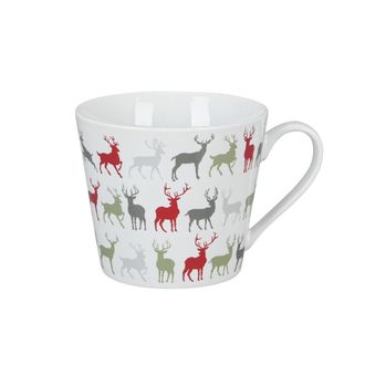 Krasilnikoff Tasse - Happy Cup - HC1376 - Funky Deers, Hirsch - Tasse aus Porzellan mit Henkel