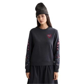 Scotch & Soda Damen Sweatshirt Bestickt, Charcoal Art, XS