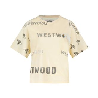 Vivienne Westwood Femme, Tops, Jaune, Taille: 42 FR T-shirt Box Jaune en Coton