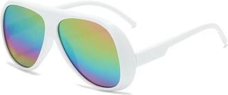 Generic Lunettes De Soleil Unisexes For La Conduite En Ext&eacute;rieur, Le Sport, Les Vacances Et F&ecirc;tes(White)
