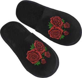 Generic Pantoufles en Feutre Roses Respirant Chaussons Homme Confortable &eacute;l&eacute;gant Accueil Slippers Homme Int&eacute;rieur M