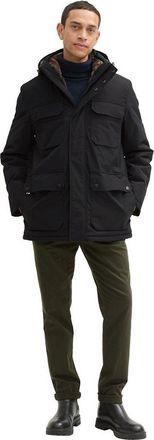 Tom Tailor Allwetterjacke field jacket with hood BLACK