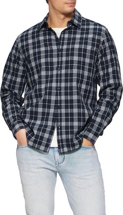 s.Oliver Regular Fit: Kariertes Baumwollhemd aus Seersucker