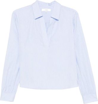 Frame Denim Femme, Blouses et Chemises, Bleu, Taille: 36 FR Haut Popover Ray&eacute;