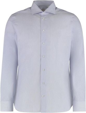 Borriello Baumwoll-Popeline-Hemd - - Shirts - Herren - Blau - 4XL