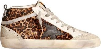 Golden Goose Baskets Mid Star imprim&eacute;es l&eacute;opard en cuir