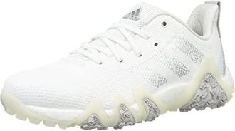 adidas Golf Mens Code Chaos en Dentelle de Golf - Blanc/Argent/Gris Two - UK 7.5
