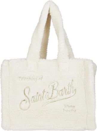 MC2 Saint Barth Shopper & Totes - Teddy Jacket With Bold Logo Detail - Gr. unisize - in Weiß - für Damen