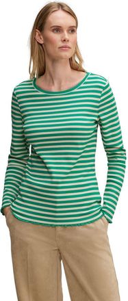 Street One Damen Langarmshirt Gestreift, fresh spring green, 42