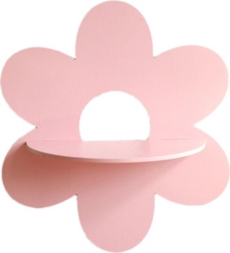 Generico Schwebendes Blumenregal für die Wand, niedliche Wandregale aus Boho-Holz, ästhetische Dekoration für Mädchenzimmer, Schlafzimmer für Kinder, kleine Pf