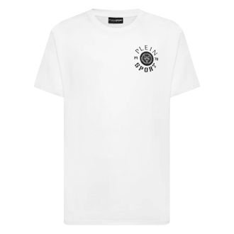 Plein Sport Homme, Tops, Blanc, Taille: 5XL T-shirt Col Rond