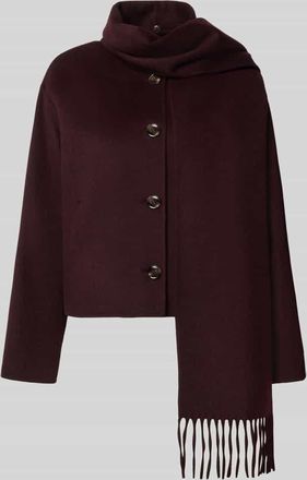 Comma Jacke aus Woll-Mix mit Schal