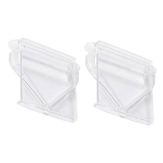 Cabilock 2 St&uuml;ck Tv Und Monitorablage Klein Transparent Aus Robustem Kunststoff Ohne Bohren Mit Siebeinsatz F&uuml;r Router Kabelbox B&uuml;roorganizer