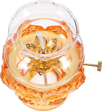 PartyKindom Öllampe Aus Glas Für Innen Mit Farbverlauf Im Vintage-Stil Petroleumlampe Für Tischdekoration Und Notbeleuchtung Klare Glas Petroleumlampe Für Innenei