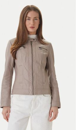 Only Jacke aus Kunstleder Bandit 15081400 Beige Regular Fit