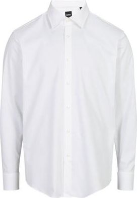 HUGO BOSS Chemise manches longues en rati&egrave;re de coton