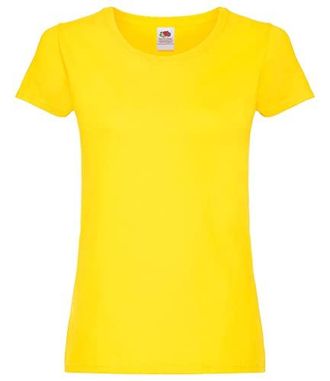 Fruit Of The Loom Ss129m - T-Shirt - - - - Manches Courtes - Femme - Jaune - XL (Taille fabricant: 16)