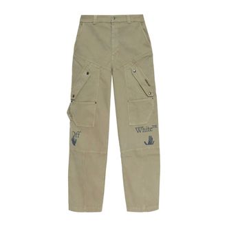 Off-white Pantalon coupe droite - Homme - Pantalons - Vert - Taille: XL