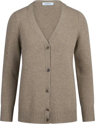 Gran Sasso Cardigan &agrave; col en V - Femme - Pulls - Brun - Taille: 42 FR
