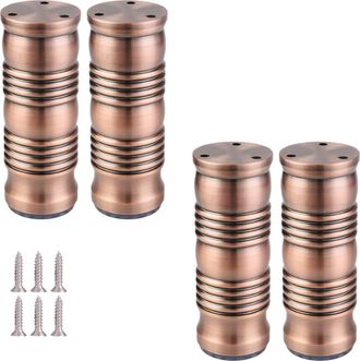 Generic 4 Stück Möbelbeine, verstellbare Möbelbeine aus Metall, Tischbeine aus Aluminiumlegierung, Sofabein, Ersatzbeine für Esstische, Starke Tragfähigkeit, 