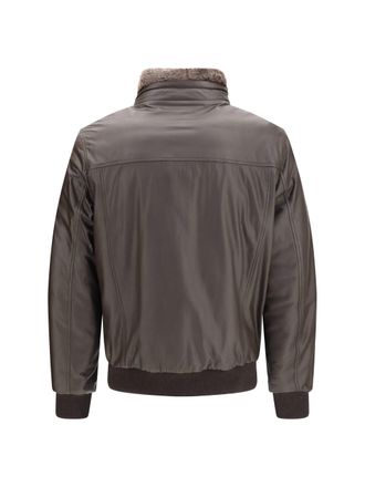 Moorer Mens Cleros P1 Shearling Down Jacket Moro Coat
