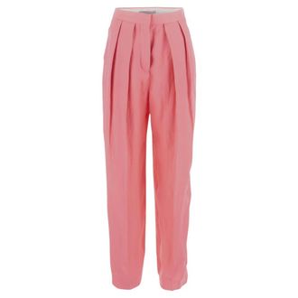 Stella McCartney Plissee Baggy Hose - - Trousers - Damen - Rosa - M