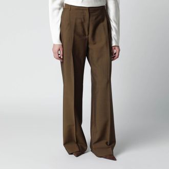 R&oacute;he Light brown wool-blend trousers