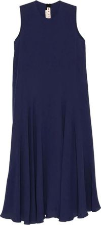 Marni Femme, Robes, Bleu, Taille: 40 FR Silk Woven Dress