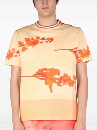 Paul Smith t-shirt &agrave; fleurs - Orange
