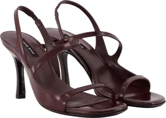 Anine Bing Womens Iva Sandals - Anine Bing Leather Burgundy Cowhide Shoes