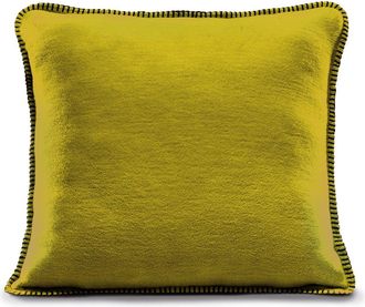 BIEDERLACK Biederlack Kissenhülle, 60 % Baumwolle, Zierstich-Einfassung, 50 x 50 cm, Senfgelb, Aura Nutria, 649904