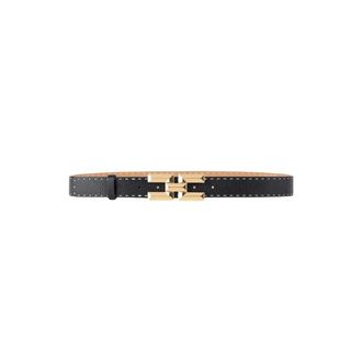 Elisabetta Franchi High Waist G&uuml;rtel mit goldener Logo-Schnalle - - Accessories - Damen - Schwarzk - M