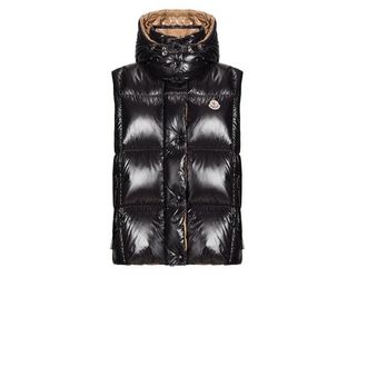 Moncler &Auml;rmellose Daunenjacke Moncler in Schwarz
