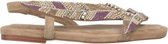 Alma En Pena Alma EN Pena, Femme, Chaussures, Beige, Taille: 41 EU Sandale Plate Multicolore