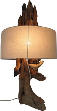 Guru Shop Wandlampe/Wandleuchte/Wandleuchte, in Bali Handgefertigt aus Naturmaterial, Treibholz, Baumwolle - Modell Molukka, 75x40x20 cm