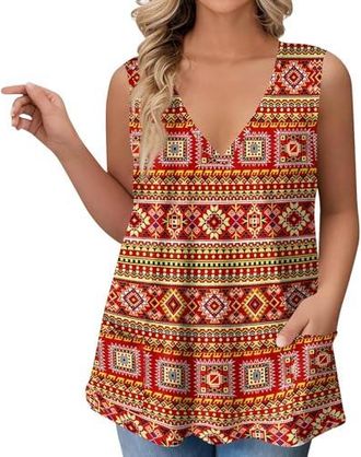 Generic Debardeur Femme Chic et &eacute;l&eacute;gant Chemisier sans Manche R&eacute;tro D&eacute;bardeur Blanc Grande Taille Crop Top ete Haut Chic et Elegant Caraco Vetement Femme Tee 